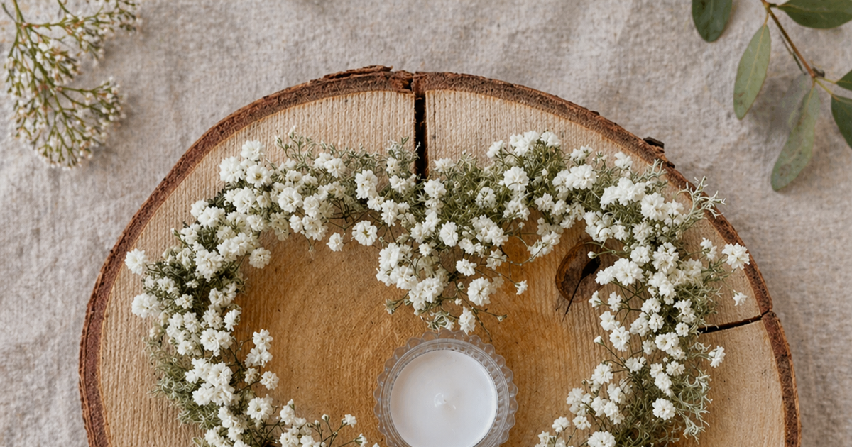 Muttertagsgeschenk 2026 basteln: Romantischer Kerzenständer mit Blumen