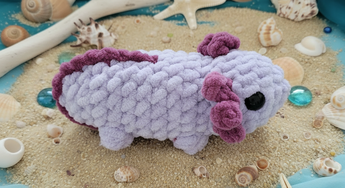 Axolotl häkeln: Für das süße Amigurumi brauchst du keine Stunde